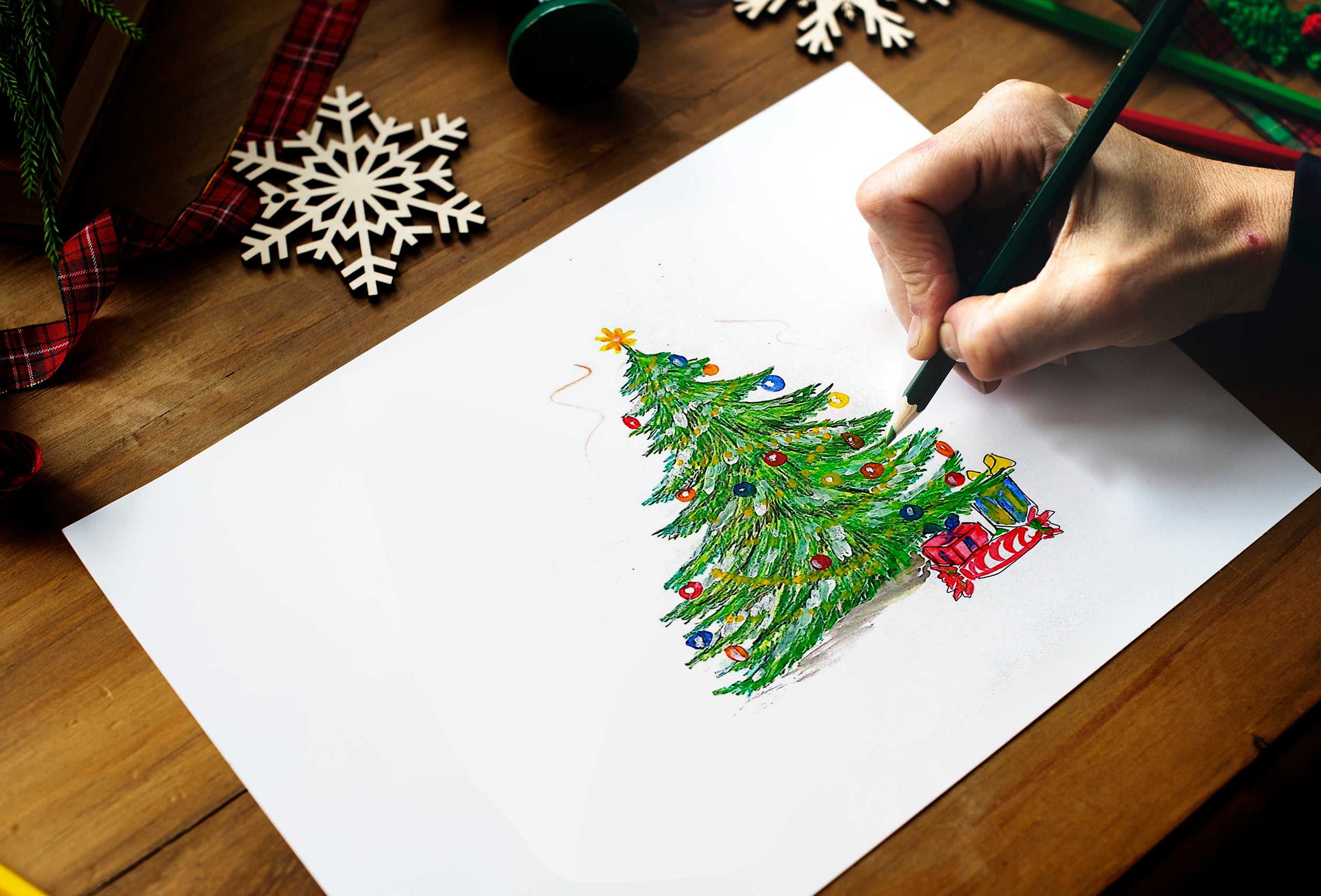 Step by Step Guide to Drawing a Christmas Tree for Beginners – Tucocoo