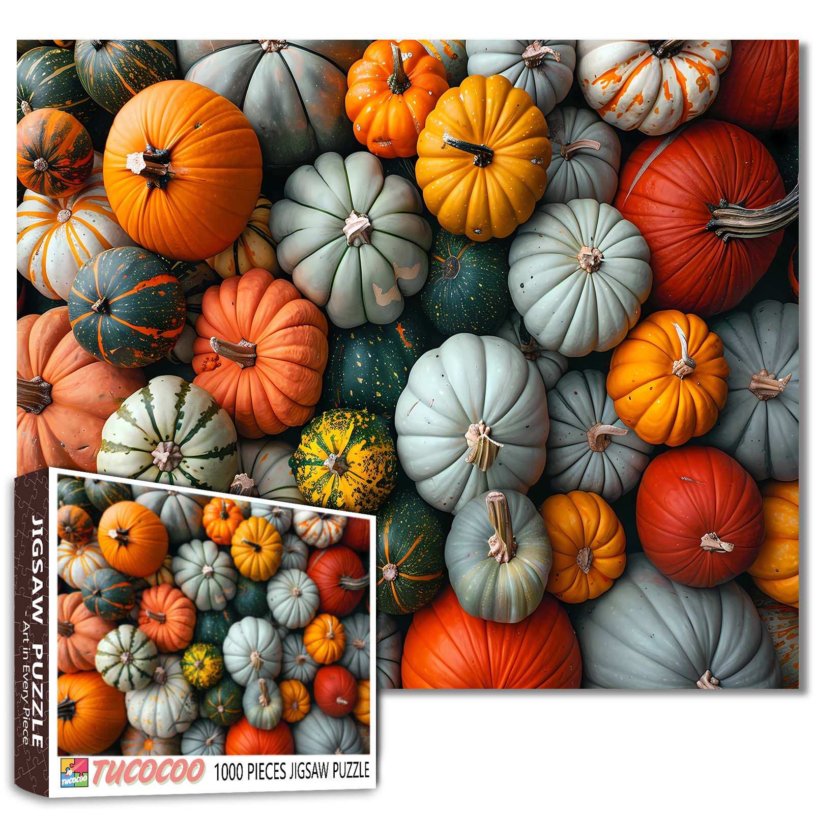 Colorful Autumn Pumpkins Jigsaw Puzzle – Tucocoo