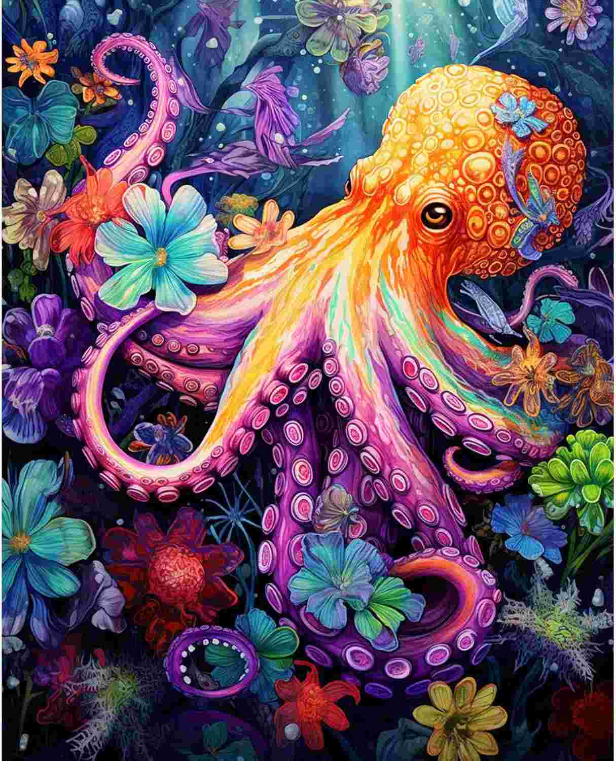 Fancy Ocean Animals Paint by Numbers – Tucocoo