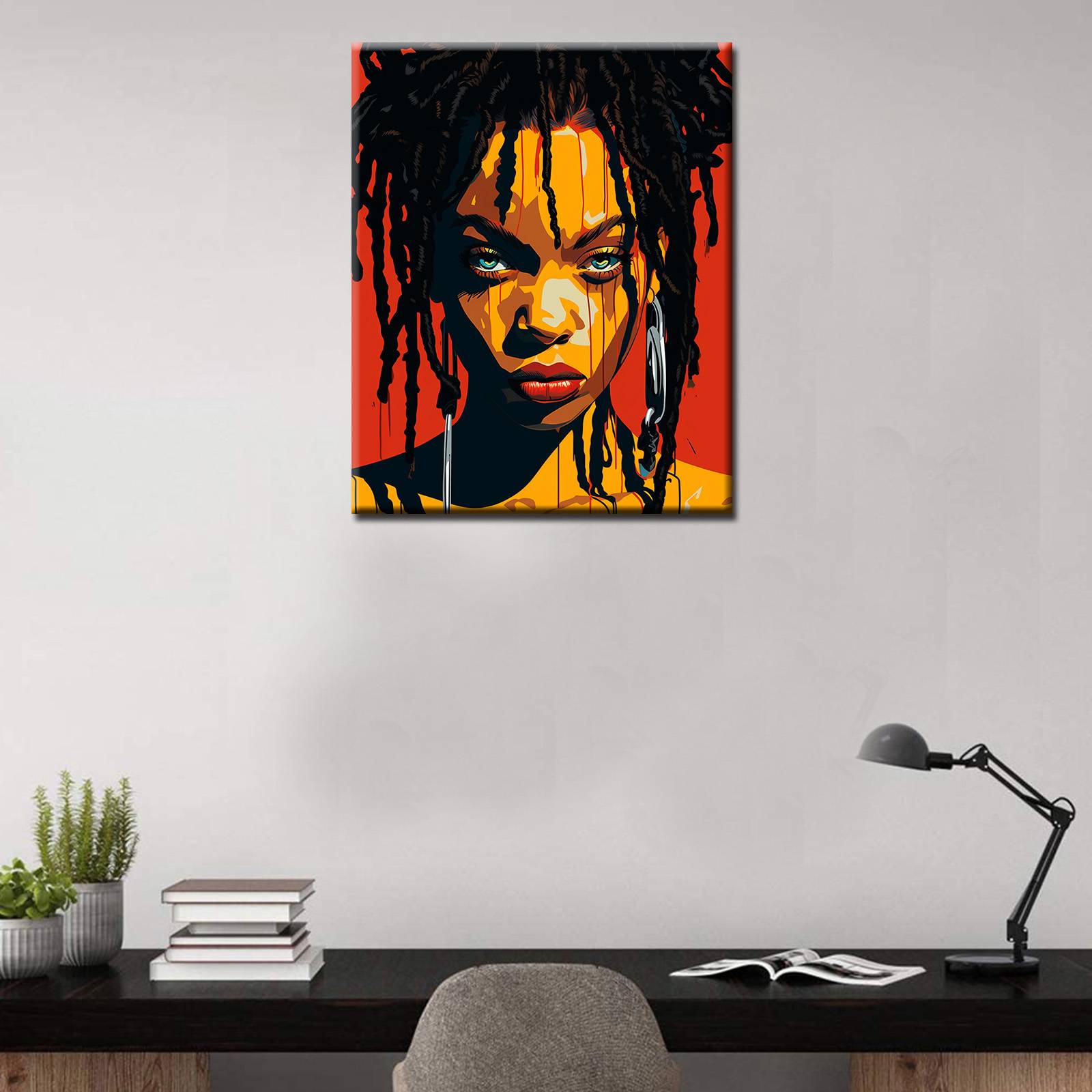 Black Woman with Dreadlocks Paint by Numbers – Tucocoo