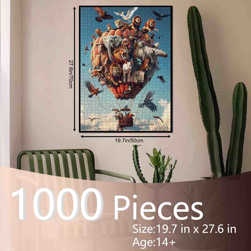 Animals Hot Air Balloon Jigsaw Puzzle – Tucocoo
