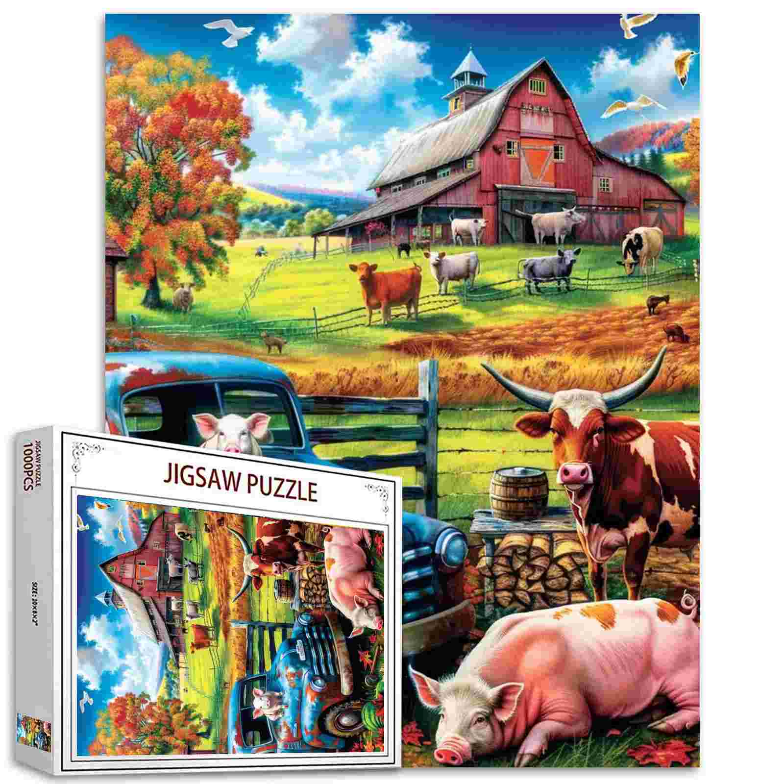 Farmhouse with Animals Jigsaw Puzzles - Tucocoo