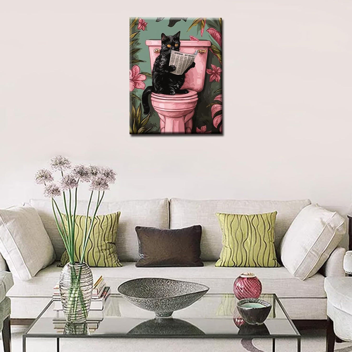 Black Cat on the Toilet Paint by Numbers – Tucocoo