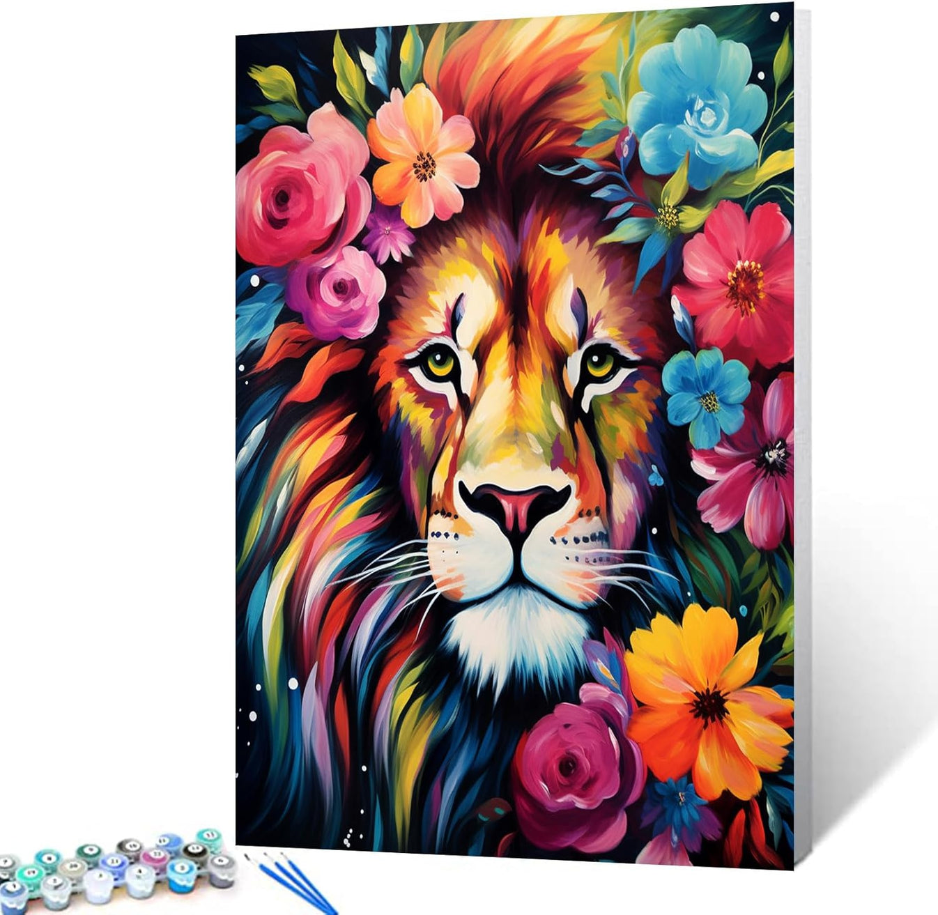 Lion Face Close-up Paint by Numbers – Tucocoo