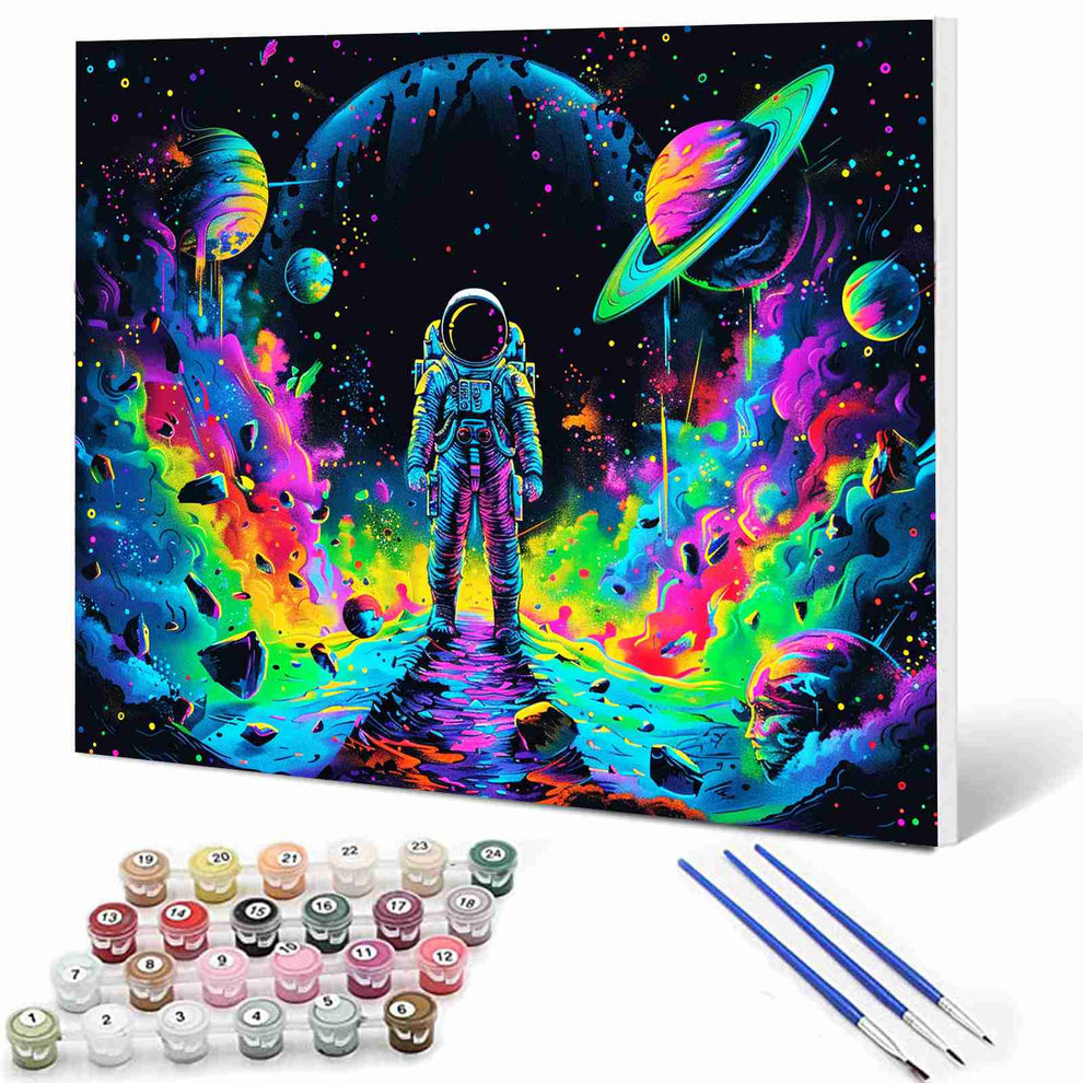 Astronaut in Galaxy Nebula Paint by Numbers – Tucocoo