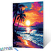Vibrant Tropical Sunset Beach Paint by Numbers – Tucocoo