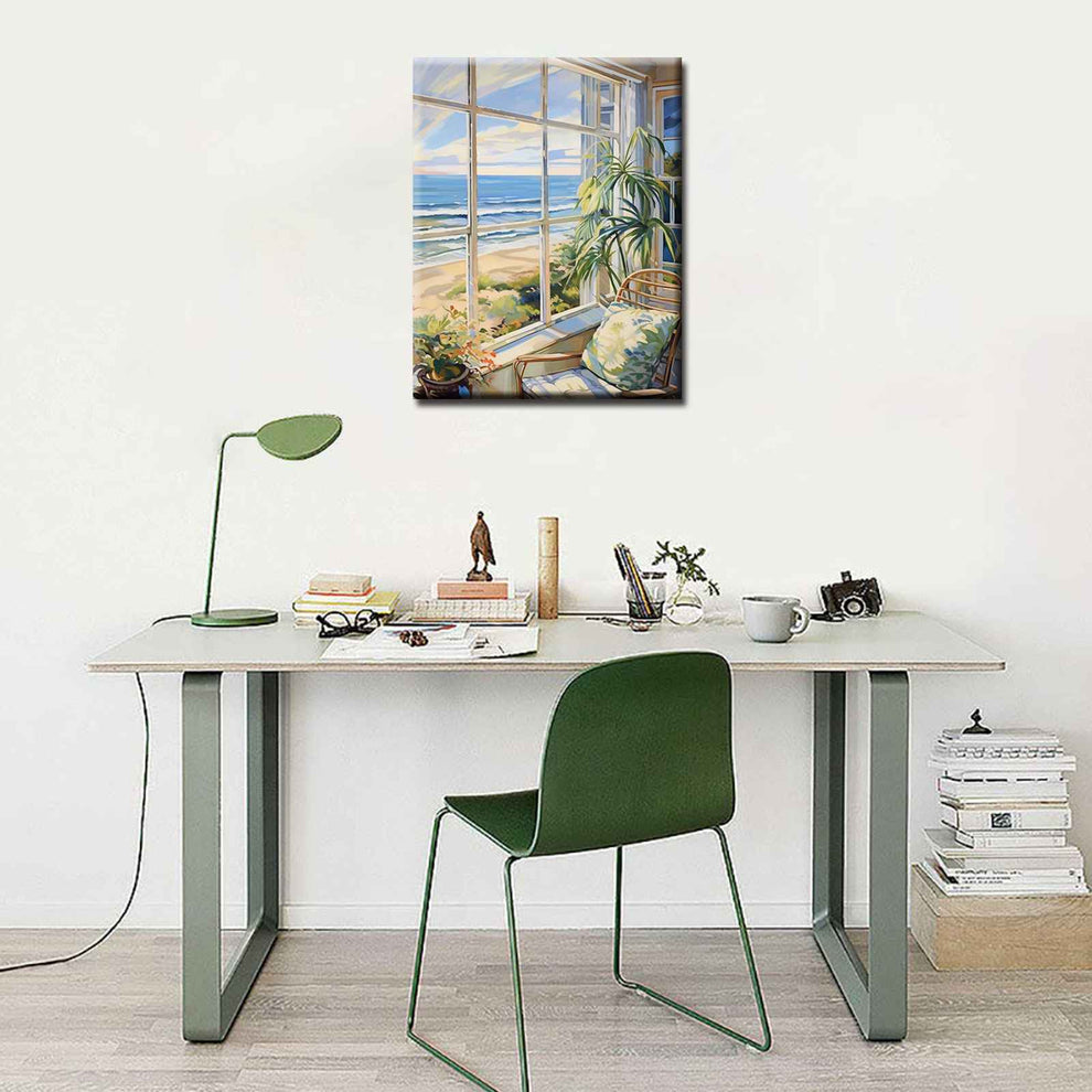 Coastal Retreat with Ocean View Paint by Numbers – Tucocoo