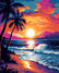 Vibrant Tropical Sunset Beach Paint by Numbers – Tucocoo