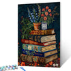 Decorative Books and Floral Arrangements Paint by Numbers – Tucocoo