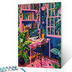 Creative Workspace with Plants Paint by Numbers – Tucocoo
