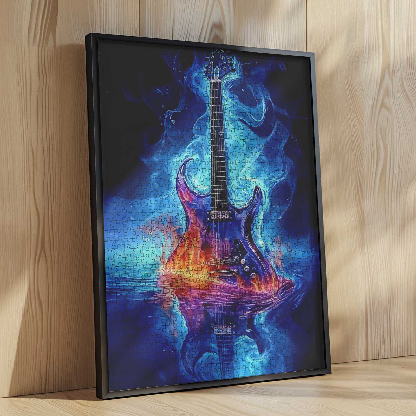 Burning Electric Guitar Jigsaw Puzzle – Tucocoo