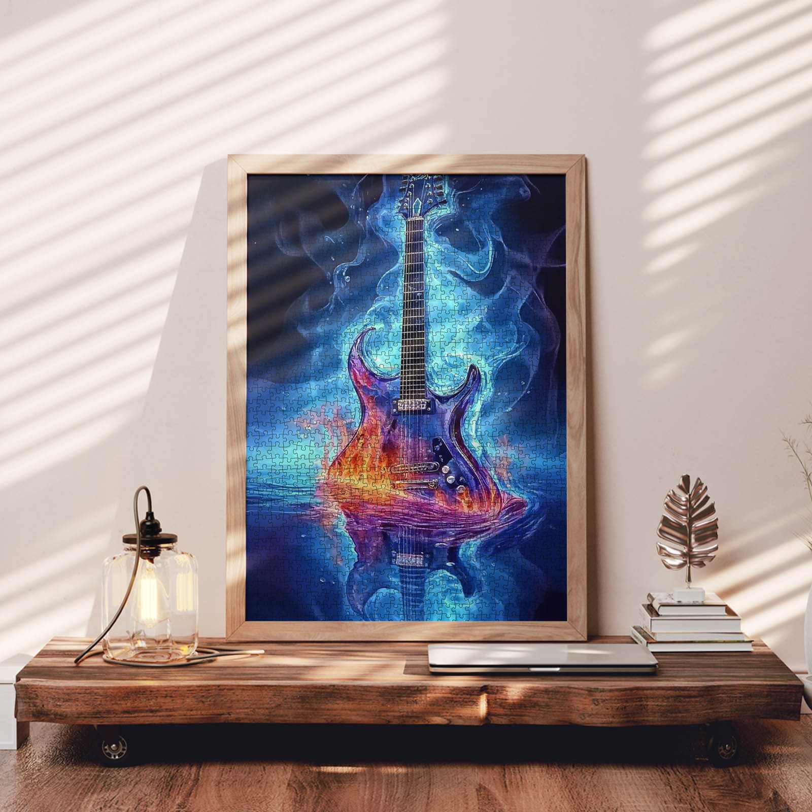 Burning Electric Guitar Jigsaw Puzzle – Tucocoo
