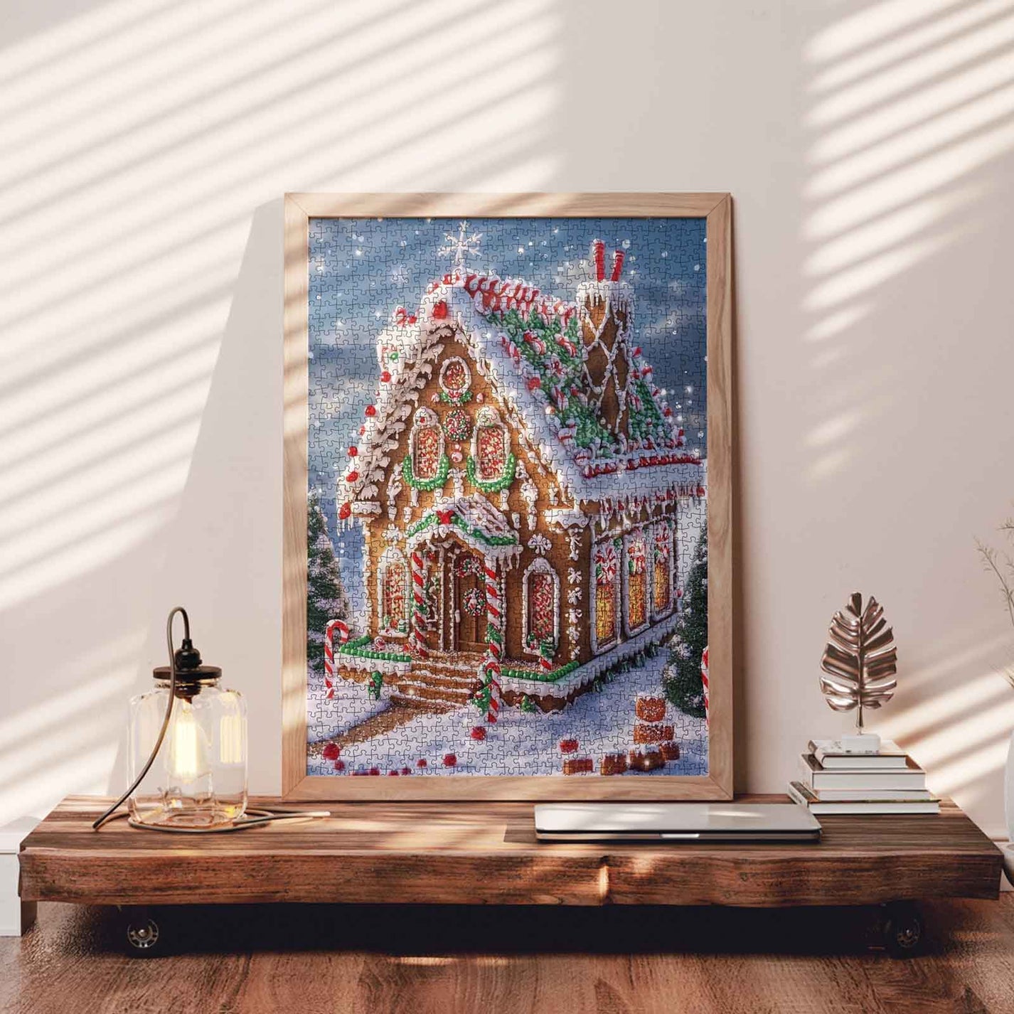 Candy-Laced Gingerbread House Jigsaw Puzzle – Tucocoo