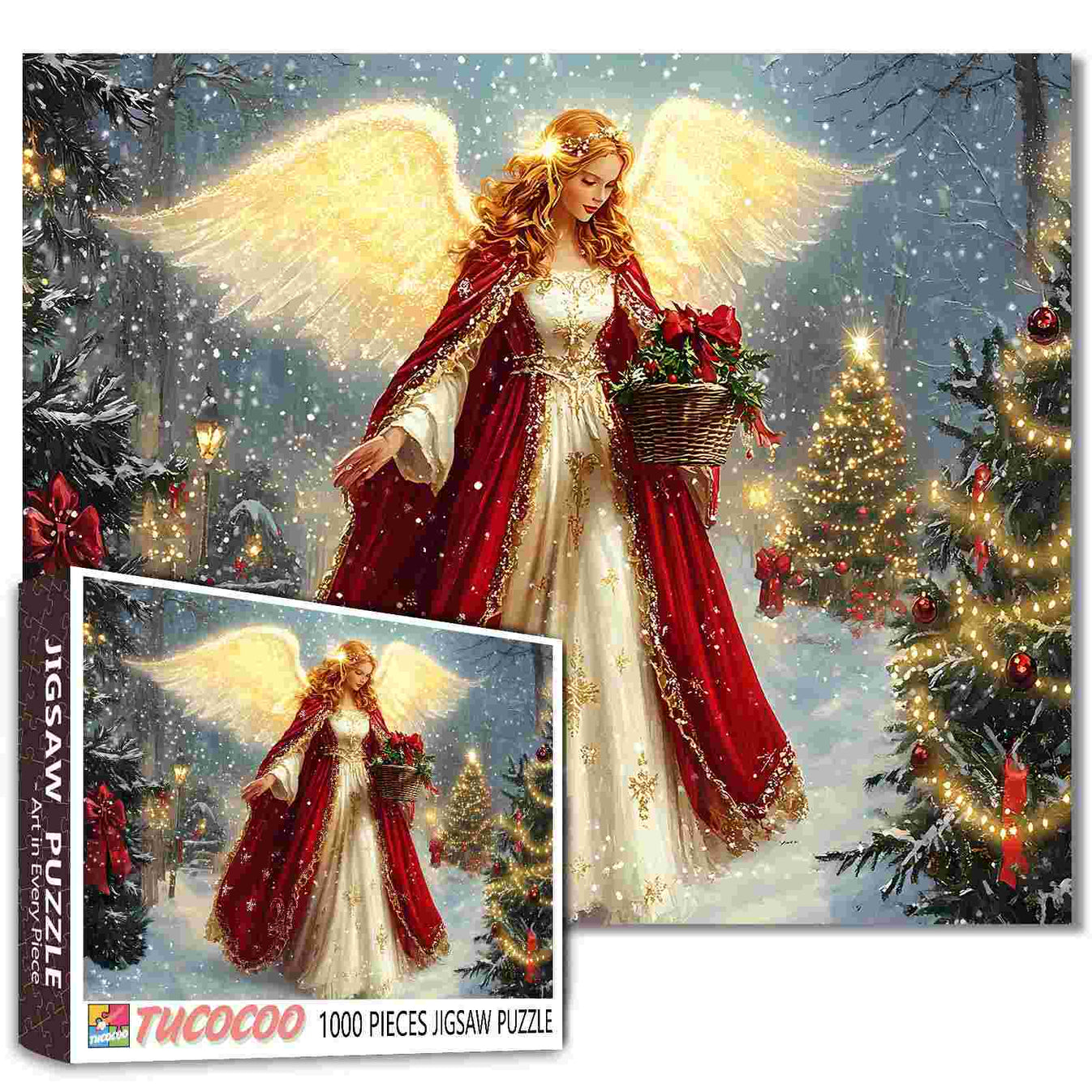 Christmas Angel Sparkling Wings Jigsaw Puzzles – Tucocoo