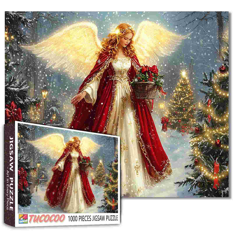 Christmas Angel Sparkling Wings Jigsaw Puzzles – Tucocoo