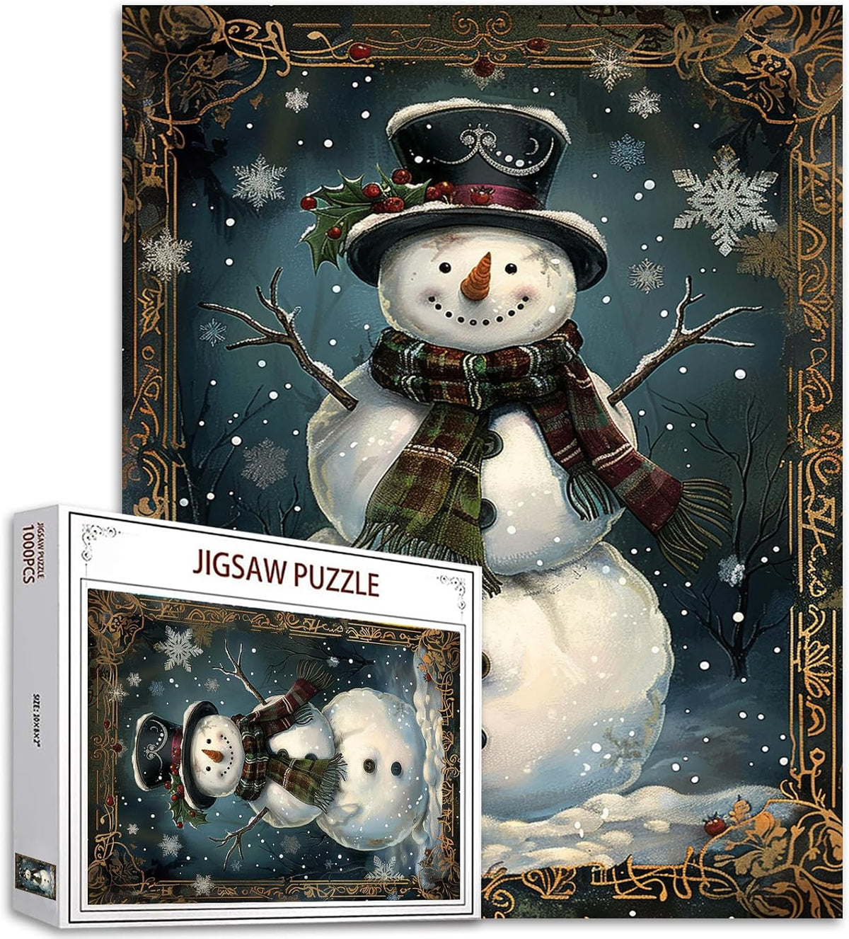 Snowman with Scarf Jigsaw Puzzles – Tucocoo