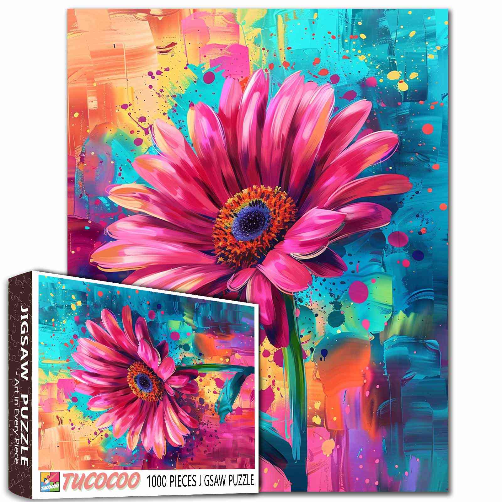 Colorful Blooming Daisy Jigsaw Puzzle – Tucocoo