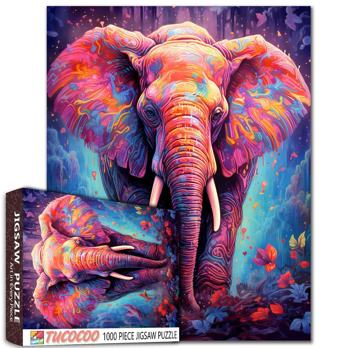 Colorful Elephant Jigsaw Puzzles – Tucocoo