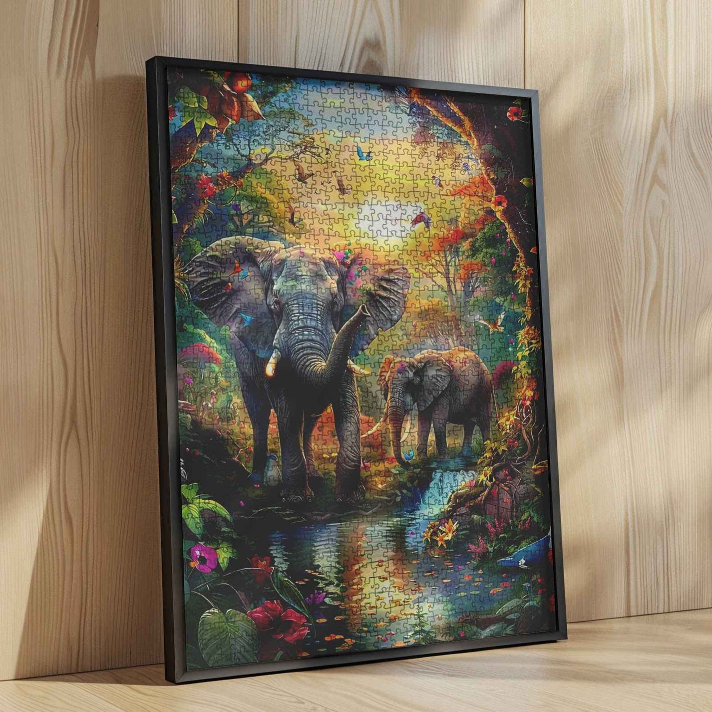 Colorful Elephants in Jungle Jigsaw Puzzles – Tucocoo