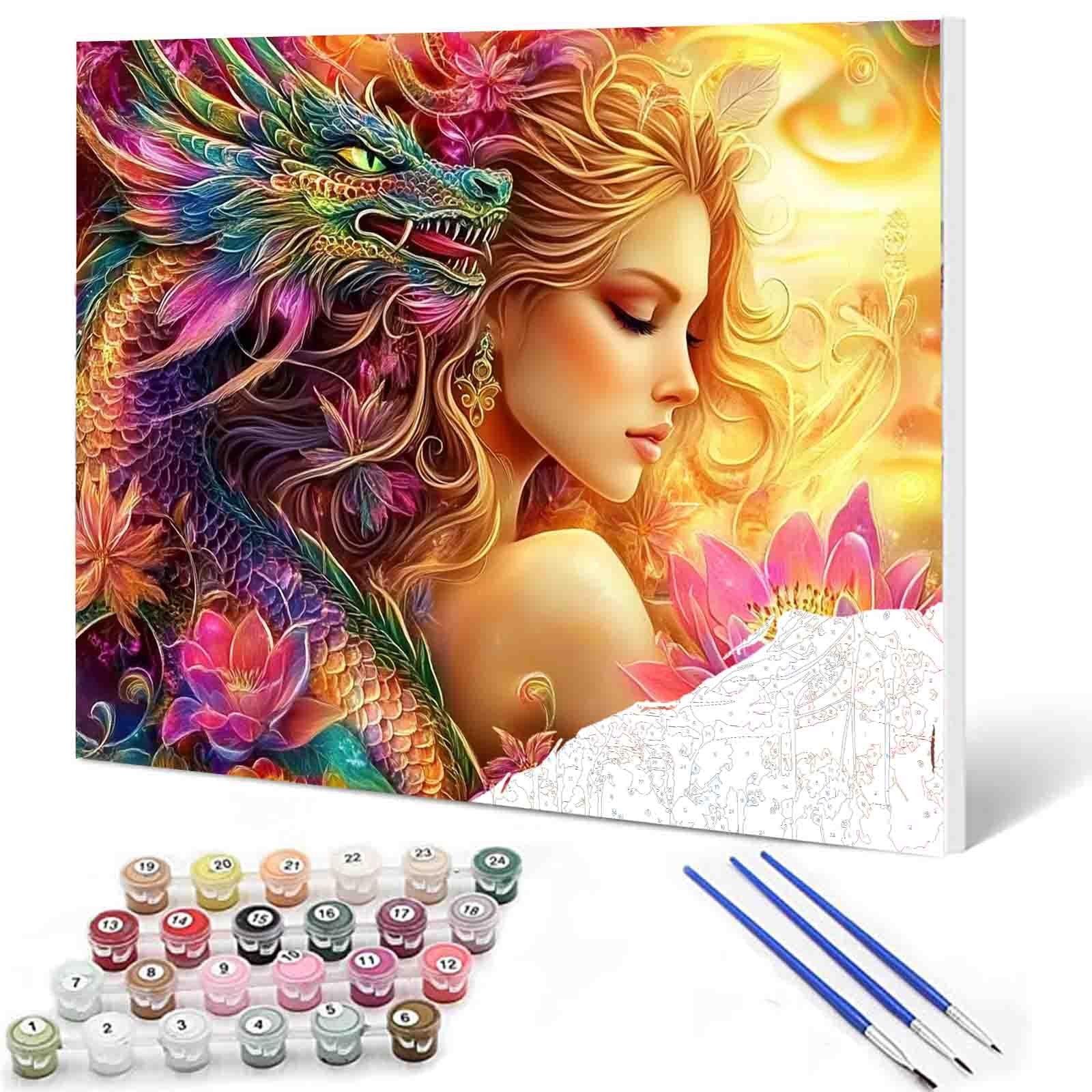 Dragon’s Embrace Paint by Numbers – Tucocoo