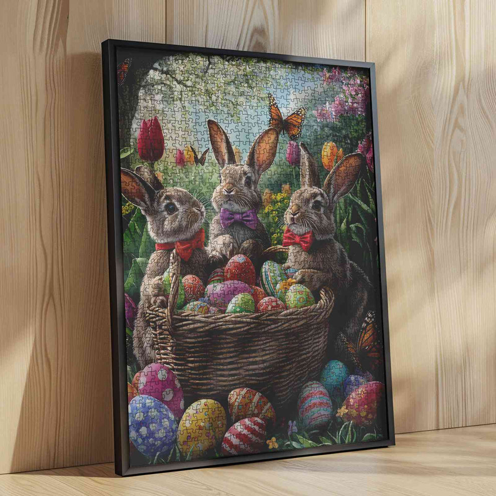 Easter Bunnies and Colorful Eggs Jigsaw Puzzle – Tucocoo