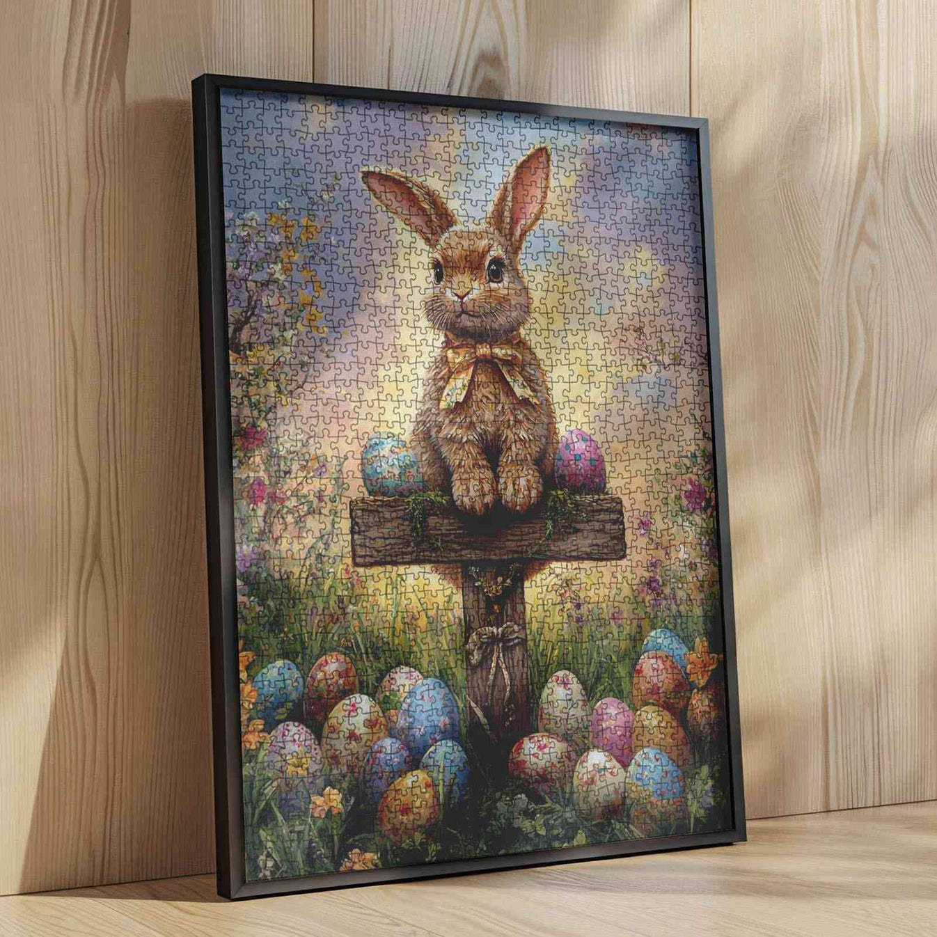 Easter Bunny with Colorful Eggs Jigsaw Puzzle – Tucocoo