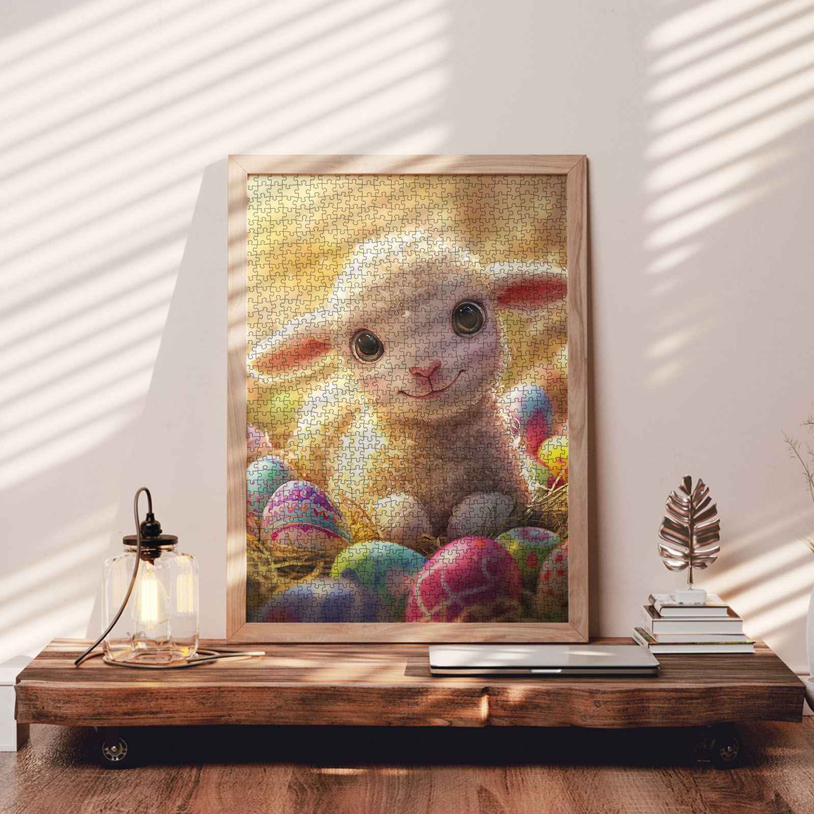 Easter Lamb and Colorful Eggs Jigsaw Puzzle – Tucocoo