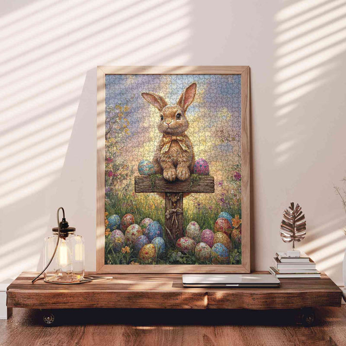 Easter Bunny with Colorful Eggs Jigsaw Puzzle – Tucocoo