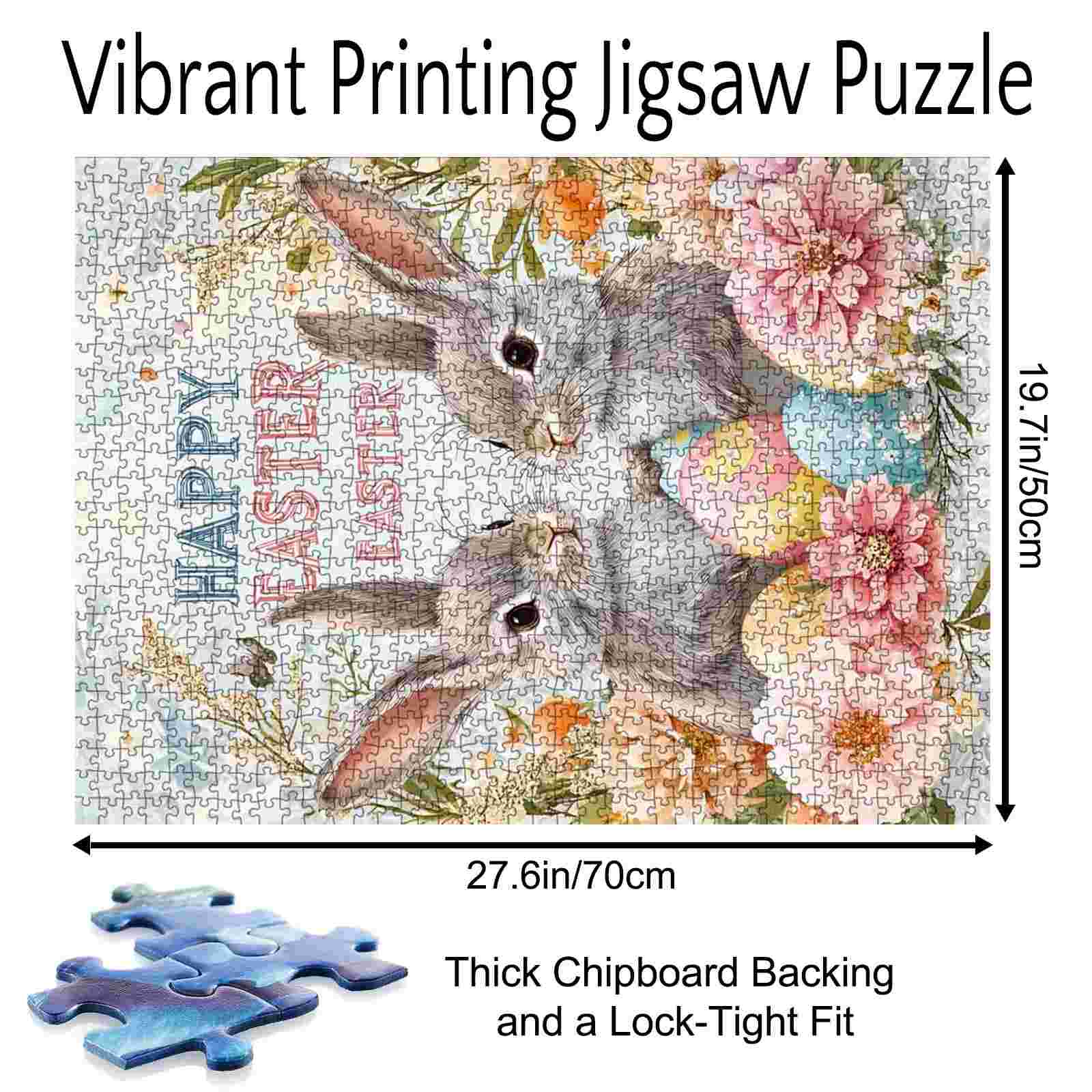 Two Bunnies with Easter Eggs Jigsaw Puzzle – Tucocoo