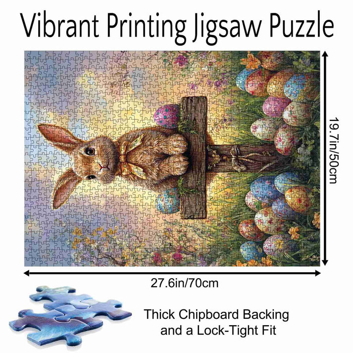 Easter Bunny with Colorful Eggs Jigsaw Puzzle – Tucocoo