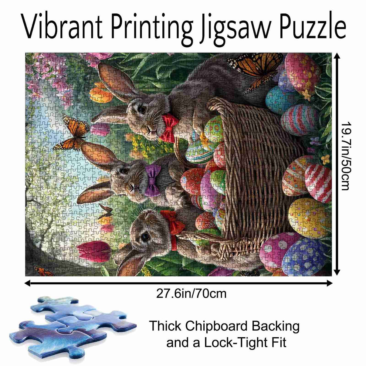 Easter Bunnies and Colorful Eggs Jigsaw Puzzle – Tucocoo