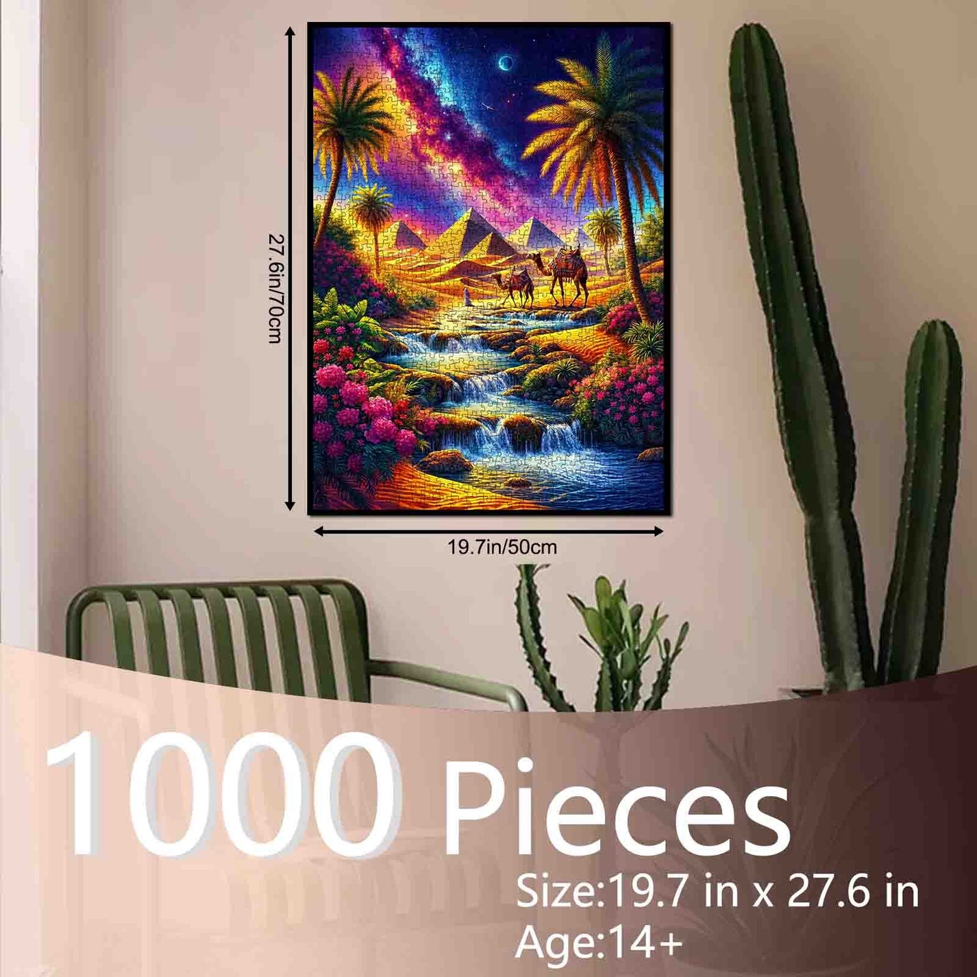 Egyptian Oasis Nightscape Jigsaw Puzzle – Tucocoo