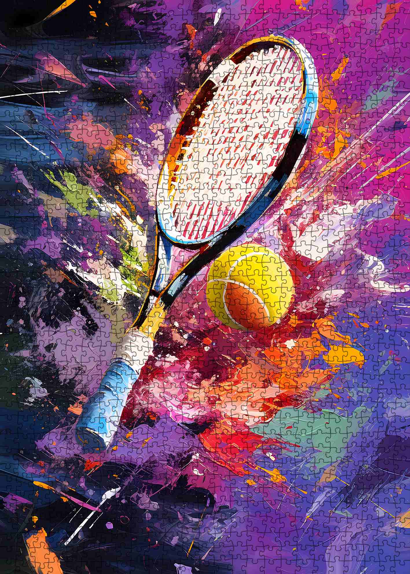 Explosive Tennis Motion Art Jigsaw Puzzle – Tucocoo