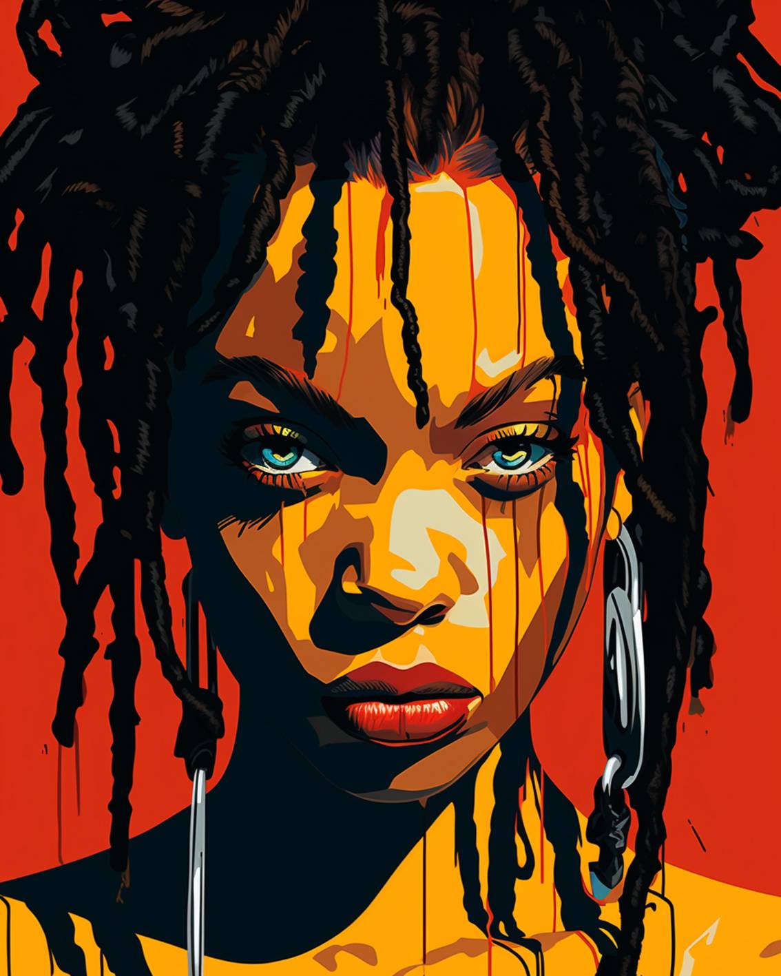 Black Woman with Dreadlocks Paint by Numbers – Tucocoo