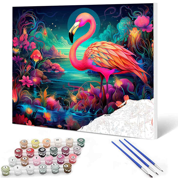 Fancy Flamingo Paint by Numbers – Tucocoo