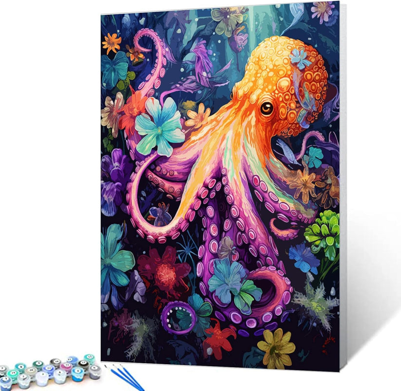 Fancy Octopus Paint by Numbers - Tucocoo