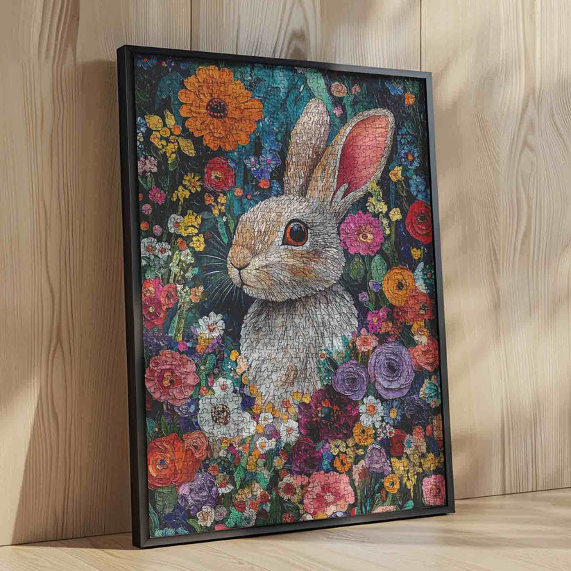 Floral Bunny Bloom Jigsaw Puzzle – Tucocoo