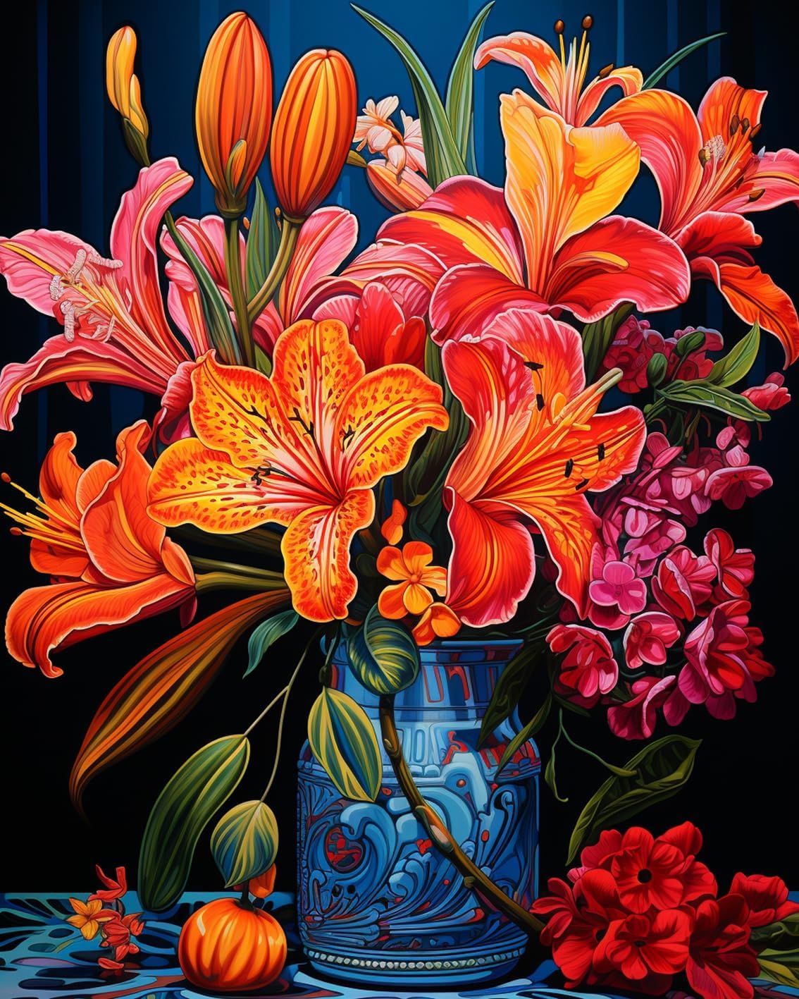 Tucocoo Lily Flowers DIY Paint by Numbers for Adults Colorful Blooming