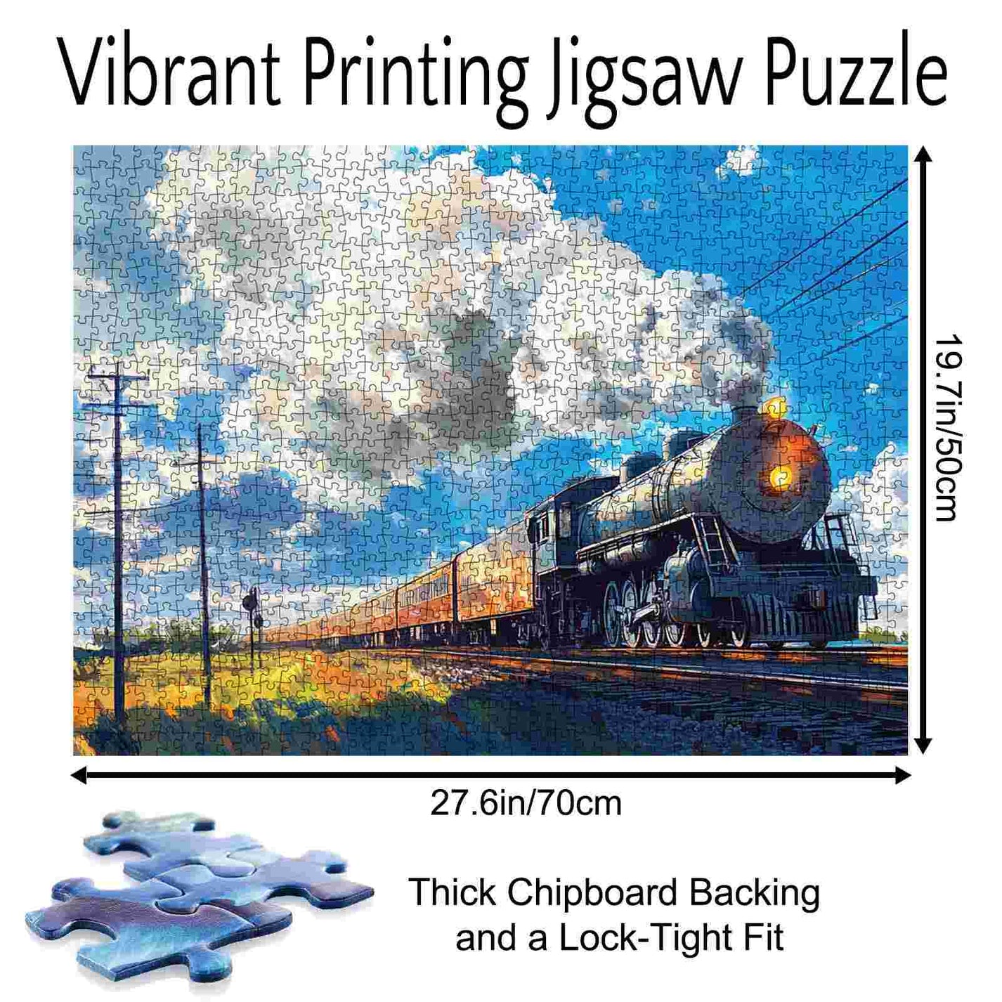Golden Horizon Steam Train Jigsaw Puzzle – Tucocoo