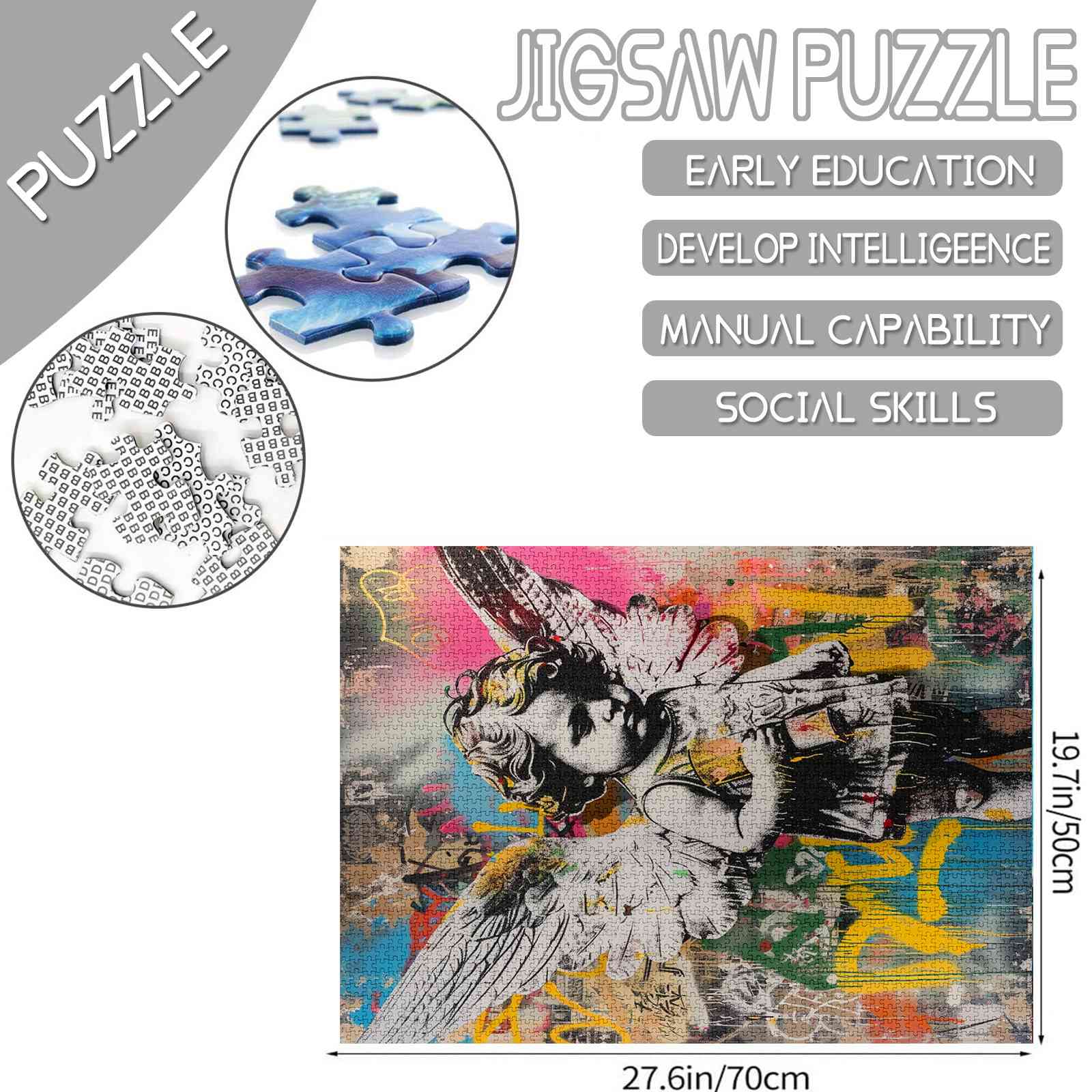 Angelic Graffiti Street Art Jigsaw Puzzles – Tucocoo