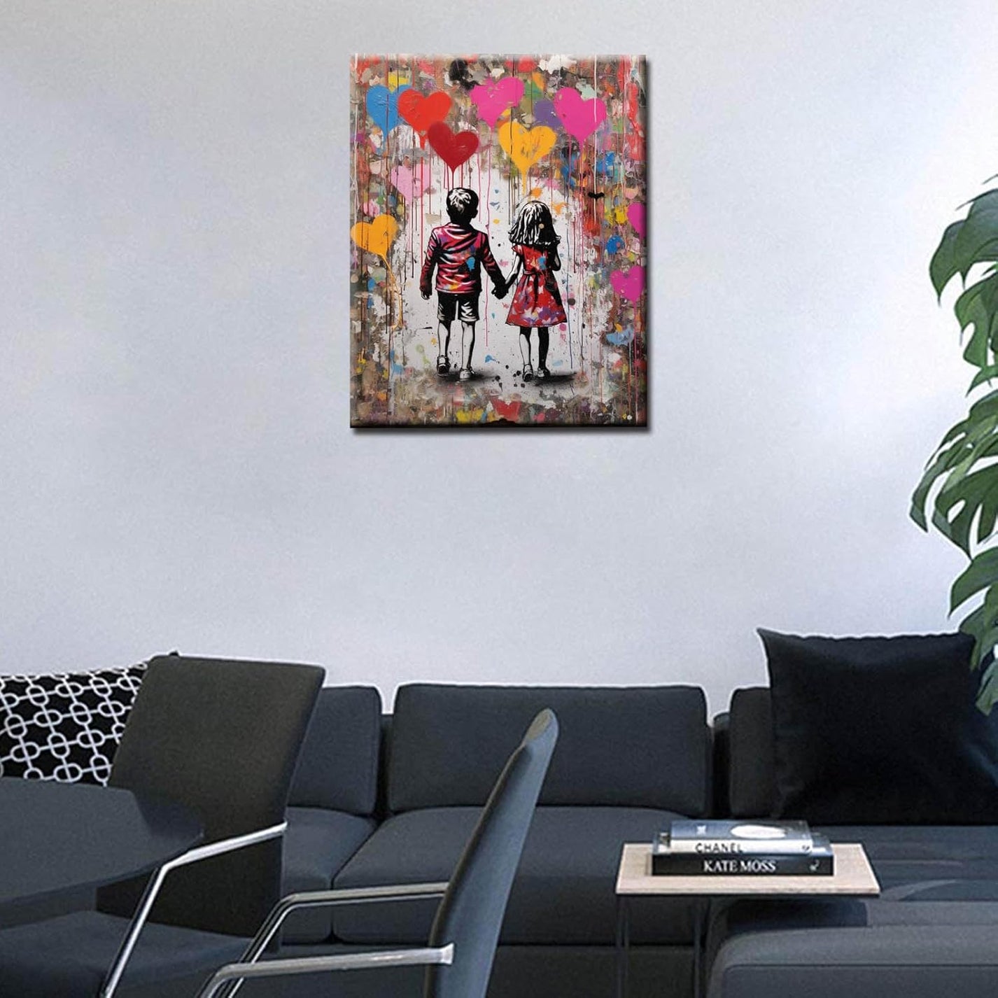 Graffiti Boy and Girl Walking Hand in Hand Paint by Numbers – Tucocoo