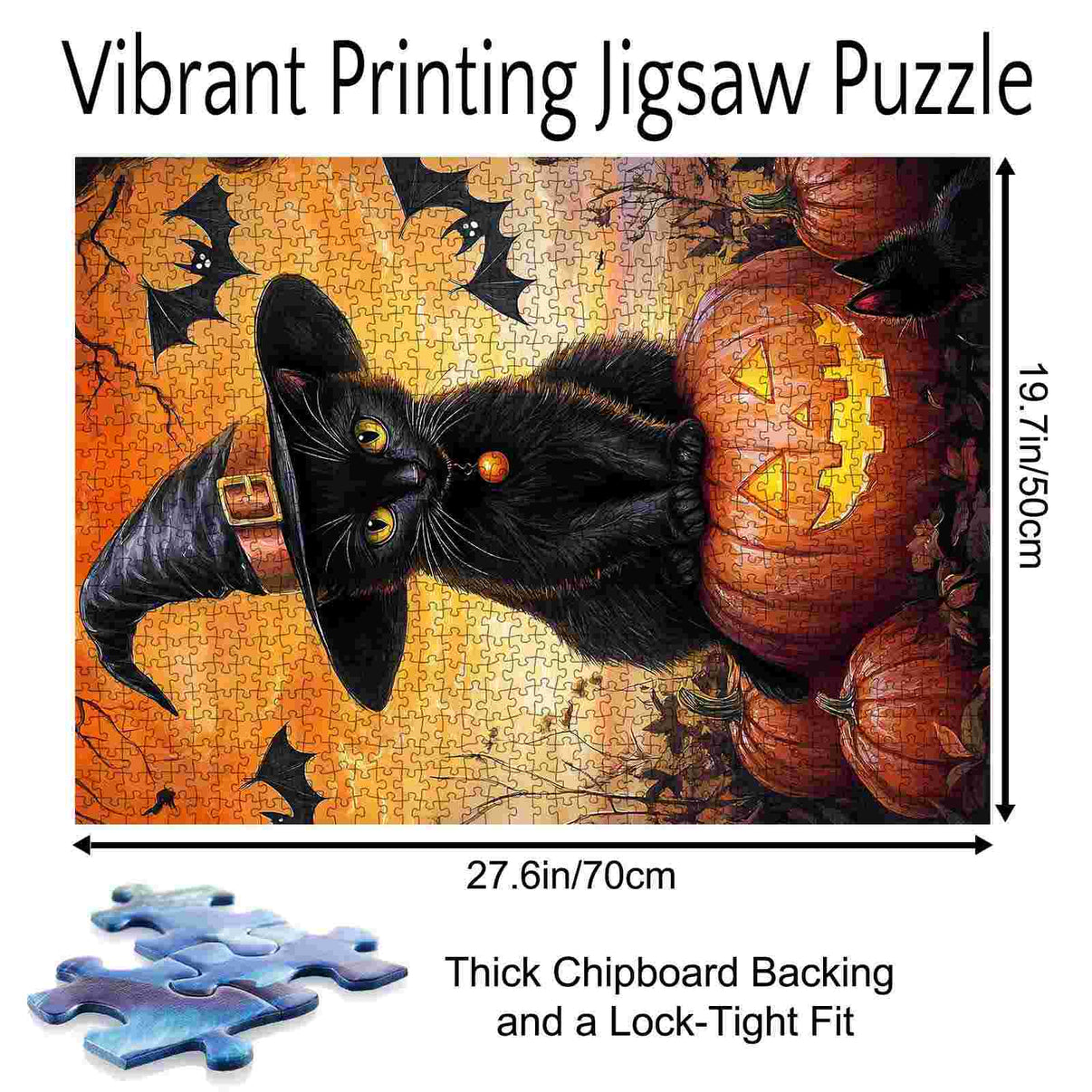 Halloween Black Cat Pumpkin Jigsaw Puzzle – Tucocoo