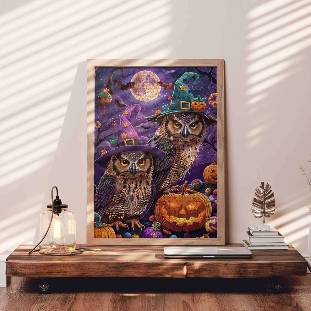 Halloween Witch Hat Owl Jigsaw Puzzles – Tucocoo