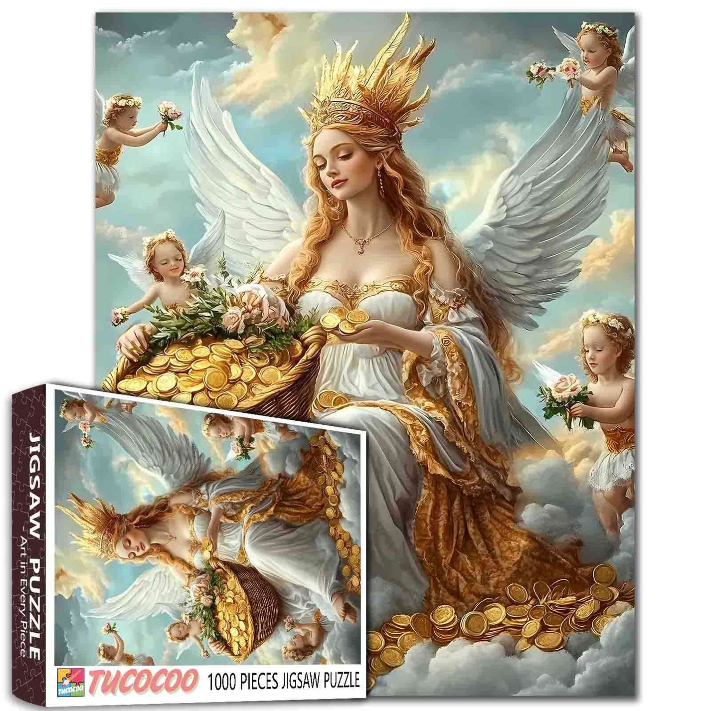 Heavenly Angel and Cherubs Jigsaw Puzzle – Tucocoo