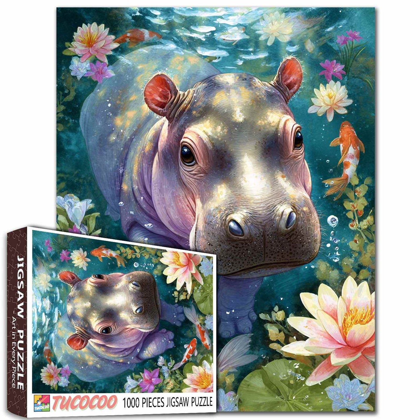 Hippo Pond Adventure Jigsaw Puzzle – Tucocoo