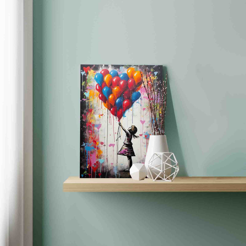 Little Girl with Colorful Balloon Paint by Numbers – Tucocoo