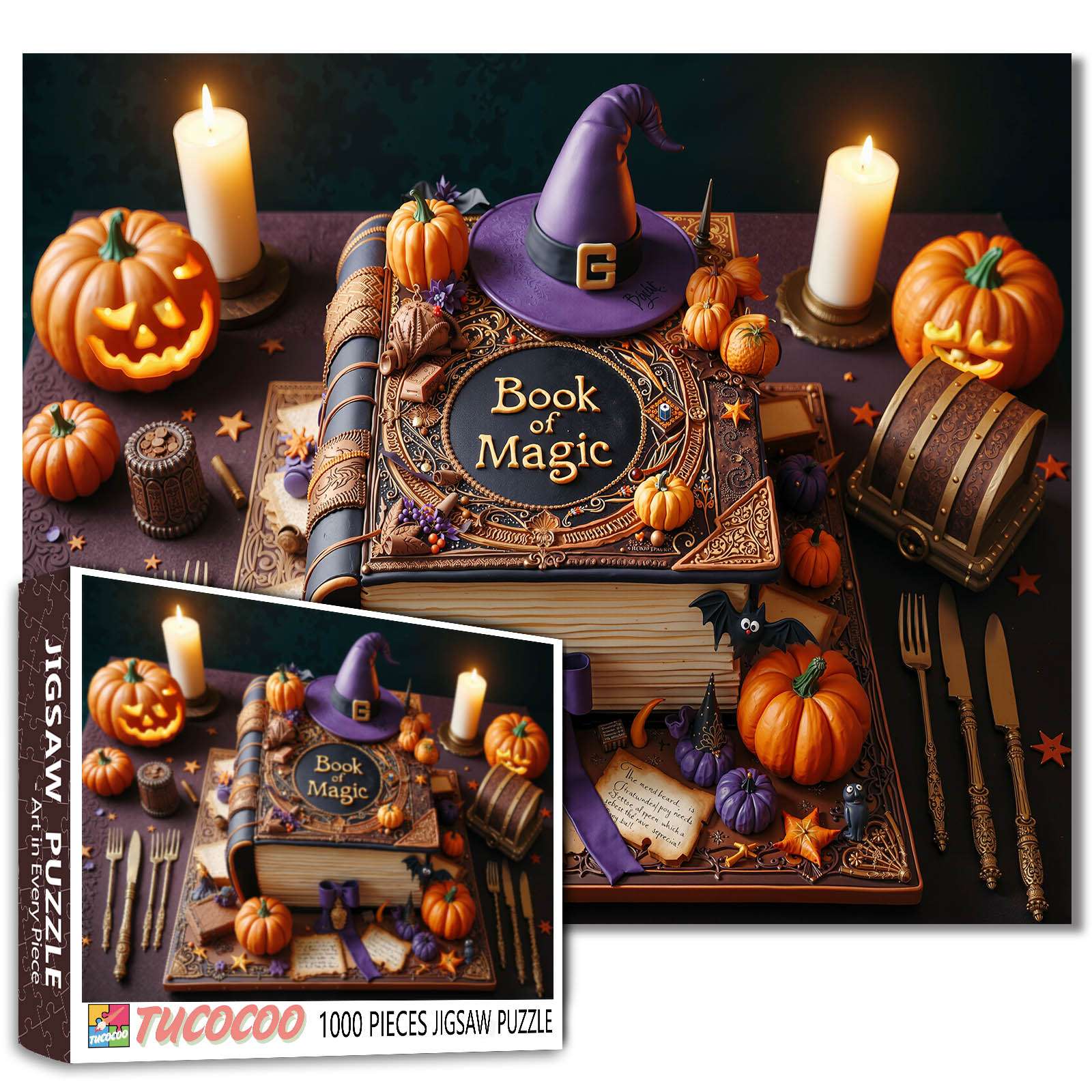 Magic Spell Book Cake Jigsaw Puzzle – Tucocoo