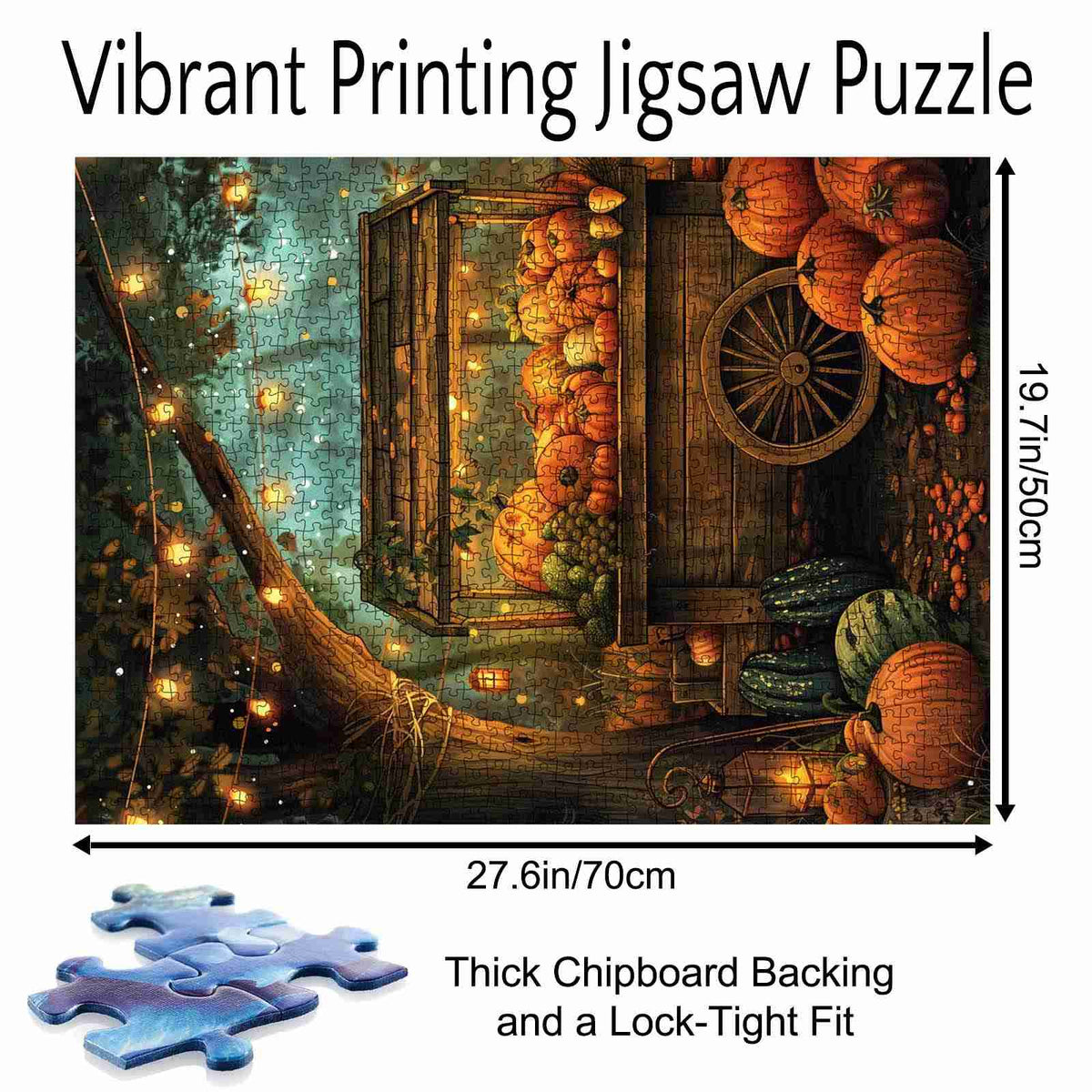 Pumpkin Harvest Market Night Jigsaw Puzzle – Tucocoo