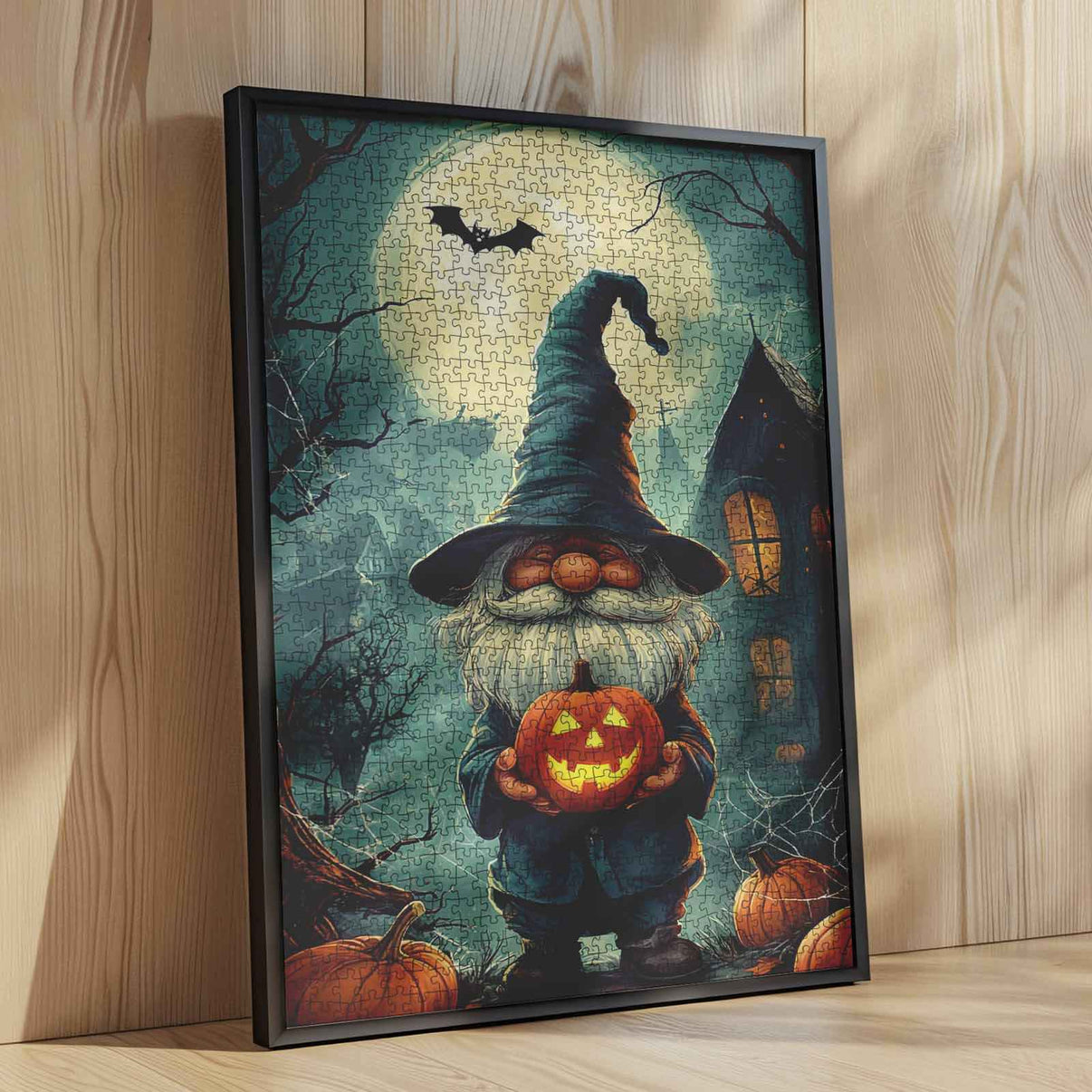 Pumpkin Wizard in Moonlight Jigsaw Puzzle – Tucocoo