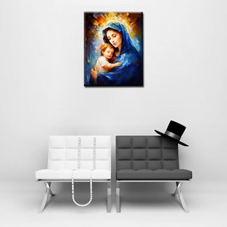 Mother Mary with Baby Jesus Paint by Numbers – Tucocoo